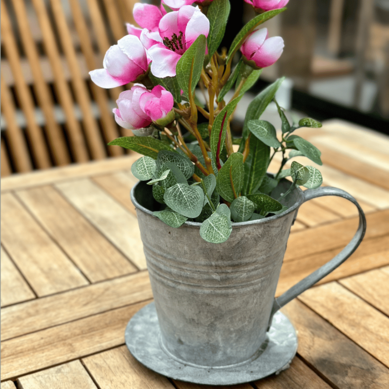 Zinc Cup & Saucer Planter - Sproutwell Decor