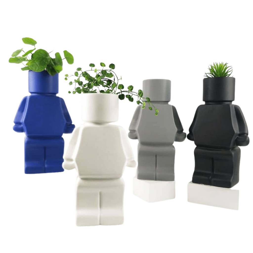 Large Block Man Planter - Sproutwell Decor