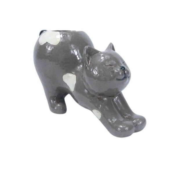 Stretching Cat Planter - Sproutwell Decor