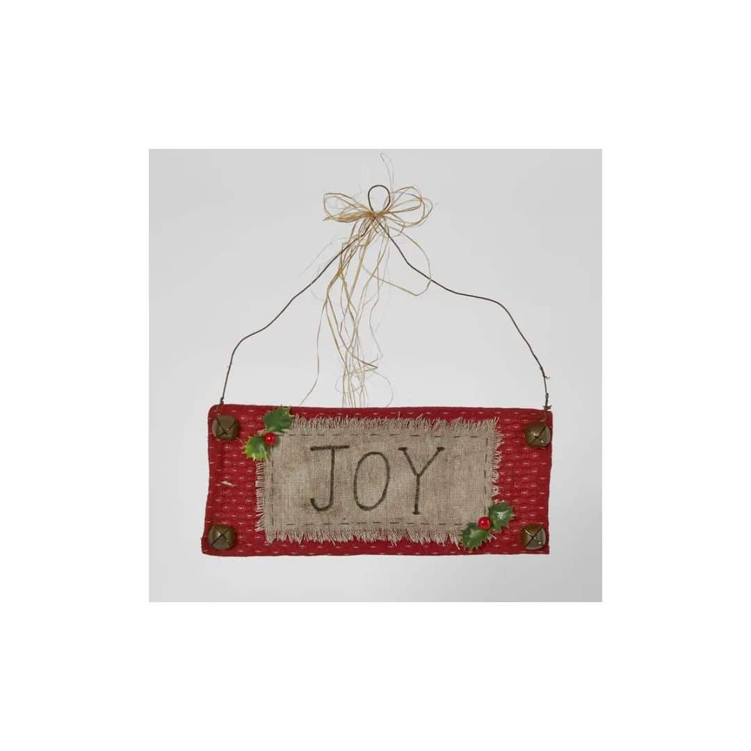 Rustic Christmas Hanging Sign - Joy - Sproutwell Decor