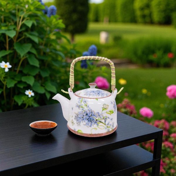 Hydrangea Floral Teapot - Sproutwell Decor