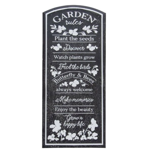 Metal Garden Rules Wall Sign - Sproutwell Decor